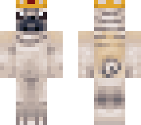 Pug with crown | Minecraft Skin