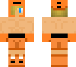 blonde boy boxer orange | Minecraft Skin