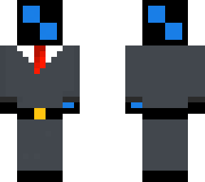 checkered blue neon and special effects in a suit | Minecraft Skin