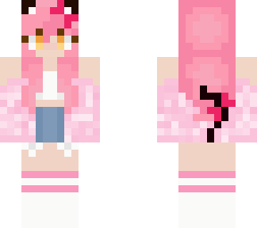Kawaii Chan Pink Aphmau Outfit | Minecraft Skin