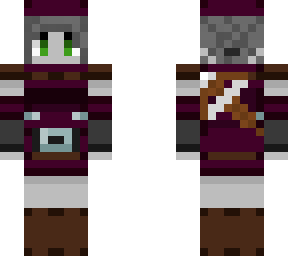 Pillager Girl With a Twisted Pony Tail (Cute Mob Models) | Minecraft Skin