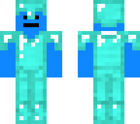 Blue dude with diamond armour | Minecraft Skin