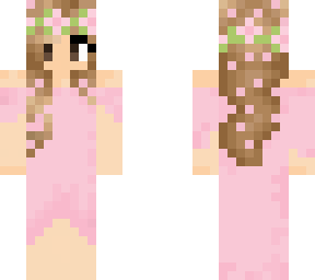 pink flower dress | Minecraft Skin
