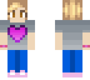 Purple shaded heart shirt | Minecraft Skin
