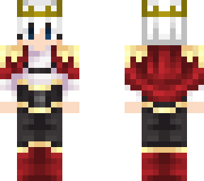 Raine in red with crown | Minecraft Skin