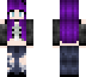 Purple goth girl | Minecraft Skin