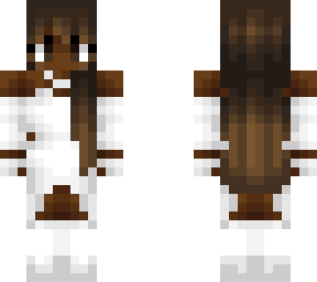 Cute Spy Girl in White Dress | Minecraft Skin