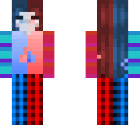 red and blue fire | Minecraft Skins
