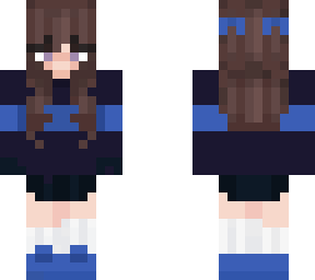 Girl blue pullover | Minecraft Skin