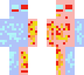 fire and ice | Minecraft Skins