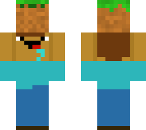 Mini noob carrying dirt bloc | Minecraft Skin