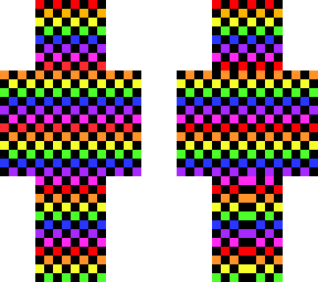 checkered rainbow | Minecraft Skin