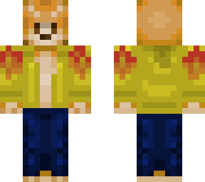 Blaze Fox (w/ clothes) | Minecraft Skin