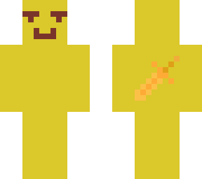 yellow man with sword | Minecraft Skin