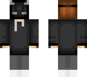 Gray Demon Mask Boy | Minecraft Skin