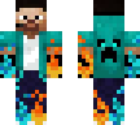 Steve Fire & Water | Minecraft Skin