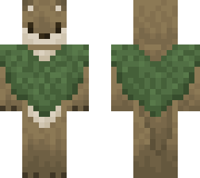 otter with green poncho :3 | Minecraft Skin