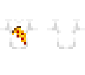 TB - Long White Tshirt w/ Pepperoni Pizza Logo | Minecraft Skin
