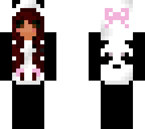 Brown panda girl | Minecraft Skin