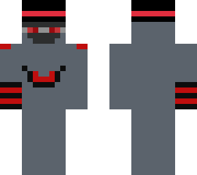 red hat thingy gray body | Minecraft Skin