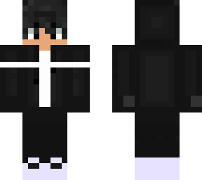 Black Hoodie with White Cross | Minecraft Skin