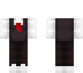 OB - Brown Valet Vest Suit & Tie | Minecraft Skin