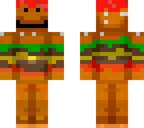 Smiling Burger Skin With Ketchup Topping | Minecraft Skin