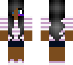 cute black girl with a headset | Minecraft Skin