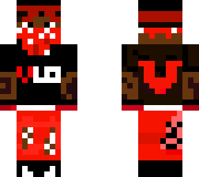 Finutzu`s Vlone Bloods Gang Skin | Minecraft Skin