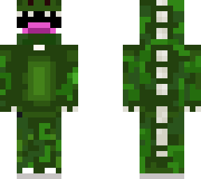 *Updated Green Dinosaur* | Minecraft Skin