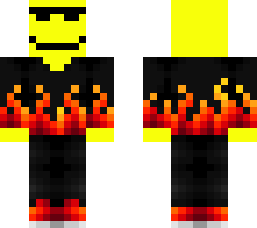 Cool Emoji in Fire Drip | Minecraft Skin