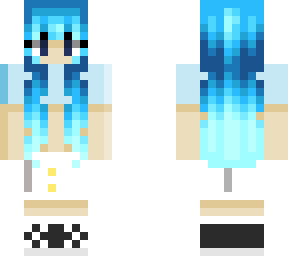 Cute blue ombre hair girl! | Minecraft Skin