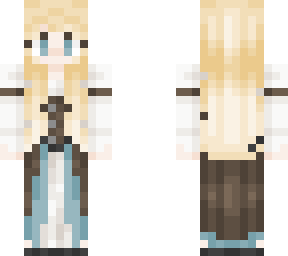 blue medieval dress | Minecraft Skin
