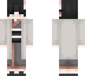 Japanese Kitsune Mask - Kimono Girl | Minecraft Skin