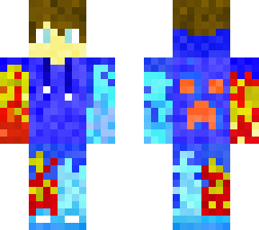 Gamer with fire fists | Minecraft Skin