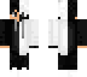 black and white guy | Minecraft Skin