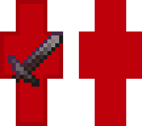 red backround netherite sword | Minecraft Skin