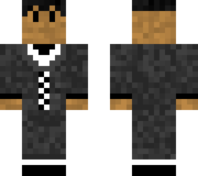 black suit brown dude | Minecraft Skin