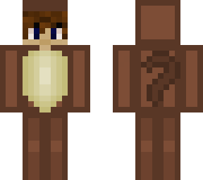 minimal brown haired boy in monkey onesie (REPOST X2) | Minecraft Skin