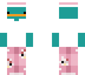 Perry the Platypus with Hello Kitty pants | Minecraft Skin
