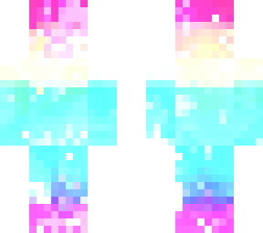 Rainbow Colors Star Light Steve | Minecraft Skin