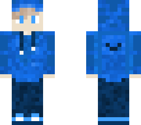 Blond guy with blue hoodie and blue eyes | Minecraft Skin