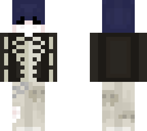 Blue hair skeleton eboy (Matching) | Minecraft Skin