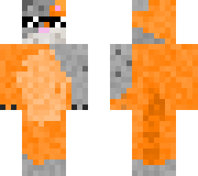 Cyborg cat with tail | Minecraft Skin