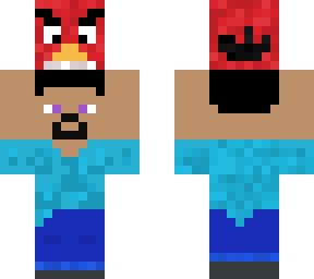 Steve Holding Angry Bird | Minecraft Skin