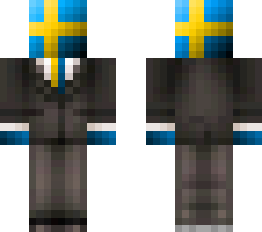 Sweden flag as a human | Minecraft Skin