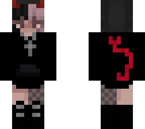 Emo goth devil girl | Minecraft Skin