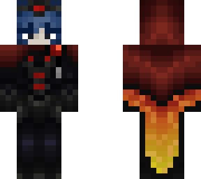 [ Nether Emperor ] (removable hood) | Minecraft Skin