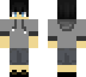 gray hoodie boy | Minecraft Skins