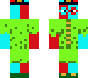 Red/Cyan king | Minecraft Skin